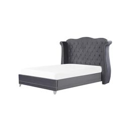 Beliani Doppelbett AYETTE in Grau - (W) 205 x (H) 154 x (L) 215 cm | Gr.: onesize