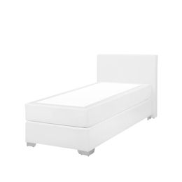 Beliani Boxspring Bett PRESIDENT in Wei&szlig;/Silber - (W) 99 x (H) 92 x (L) 211 cm | Gr.: onesize