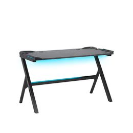 Beliani Gaming-Tisch DANVERS in Schwarz - (W) 120 x (H) 71 x (L) 60 cm | Gr.: onesize