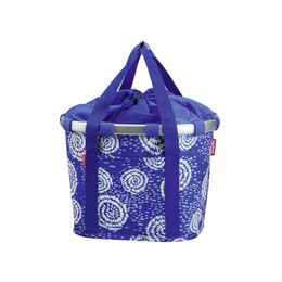 Klickfix reisenthel Bikebasket 15 - Lenkerkorb 35 cm (twist sage) in batik strong blue | Gr.: onesize