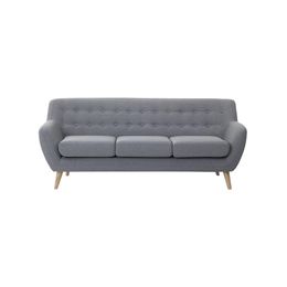 Beliani 3-Sitzer Sofa MOTALA in Grau/Braun - (W) 182 x (H) 76 x (L) 83 cm | Gr.: onesize