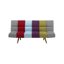 Beliani 3-Sitzer Sofa INGARO in Bunt/Blau/Gr&uuml;n - (W) 182 x (H) 86 x (L) 79 cm | Gr.: onesize
