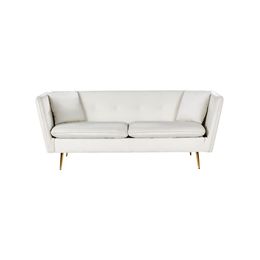 Beliani 3-Sitzer Sofa FREDERICA in Wei&szlig;/Gold - (W) 200 x (H) 77 x (L) 80 cm | Gr.: onesize