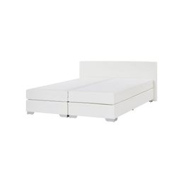 Beliani Doppelbett PRESIDENT in Wei&szlig;/Silber - (W) 170 x (H) 90 x (L) 210 cm | Gr.: onesize