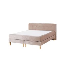 Beliani Doppelbett MARQUISE in Beige/Rosa - (W) 171 x (H) 91 x (L) 213 cm | Gr.: onesize
