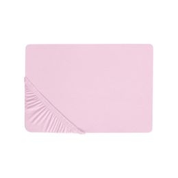 Beliani Bettlaken JANBU in Rosa - (W) 200 x (H) 30 x (L) 200 cm | Gr.: onesize