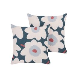 Beliani 2er-Set Dekokissen SESBANIA in Bunt | Gr.: onesize