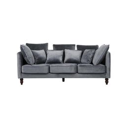 Beliani 3-Sitzer Sofa FENSTAD in Grau/Braun - (W) 200 x (H) 97 x (L) 95 cm | Gr.: onesize
