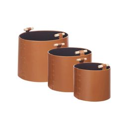 Beliani 3er-Set Korb ARAM in Braun | Gr.: onesize