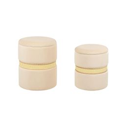Beliani 2er-Set Pouf MEDFORD in Beige | Gr.: onesize