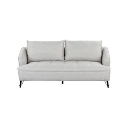 Beliani 3-Sitzer Sofa HOBRO in Grau/Schwarz - (W) 196 x (H) 87 x (L) 85 cm | Gr.: onesize