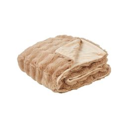 Beliani Kuscheldecke SALKA in Braun - (W) 150 x (H) 1.5 x (L) 200 cm | Gr.: onesize