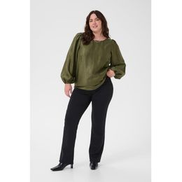 Kaffe curve Langarm-Bluse KCrizza Regular fit in Ivy Green | Gr.: 50