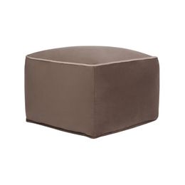 Beliani Pouf DAREYN in Braun/Beige - (W) 50 x (H) 30 x (L) 50 cm | Gr.: onesize