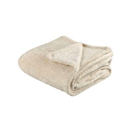Beliani Kuscheldecke NAMDU in Beige - (W) 125 x (H) 0.5 x (L) 150 cm | Gr.: onesize