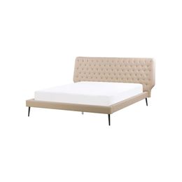 Beliani Doppelbett ESSONNE in Beige - (W) 208 x (H) 108 x (L) 219 cm | Gr.: onesize