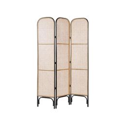 Beliani Paravent POTENZA in /Braun/Schwarz - (W) 105 x (H) 180 x (L) 3 cm | Gr.: onesize