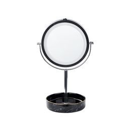Beliani Kosmetikspiegel SAVOIE in Silber/Schwarz - (W) 20 x (H) 34 x (L) 15 cm | Gr.: onesize