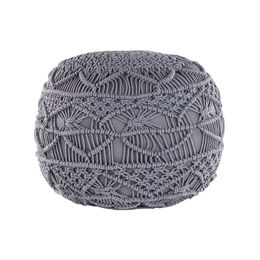 Beliani Pouf KAYSERI in Grau - (W) 40 x (H) 40 x (L) 40 cm | Gr.: onesize