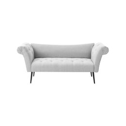 Beliani Chaiselongue NANTILLY in Grau/Schwarz - (W) 175 x (H) 76 x (L) 69 cm | Gr.: onesize