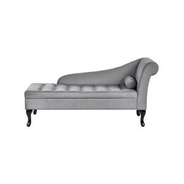 Beliani Chaiselongue PESSAC in Grau/Schwarz - (W) 133 x (H) 71 x (L) 62 cm | Gr.: onesize