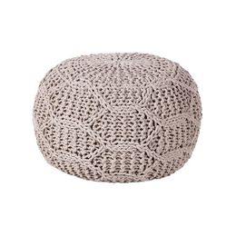 Beliani Pouf TRIMAN in Beige - (W) 50 x (H) 35 x (L) 50 cm | Gr.: onesize