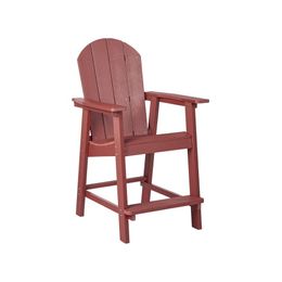 Beliani Gartenstuhl ADIRONDACK in Rot - (W) 58 x (H) 124 x (L) 71 cm | Gr.: onesize