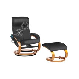 Beliani Fernsehsessel HERO in Schwarz/Braun - (W) 51 x (H) 102 x (L) 80 cm | Gr.: onesize