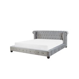 Beliani Doppelbett CAVAILLON in Grau - (W) 225 x (H) 93 x (L) 246 cm | Gr.: onesize
