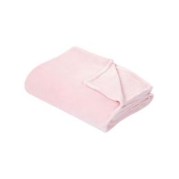 Beliani Kuscheldecke BAYBURT in Rosa - (W) 200 x (H) 1 x (L) 220 cm | Gr.: onesize