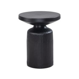 FineBuy Beistelltisch in Schwarz / Metall / 40x40x50 | Gr.: onesize