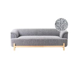 Beliani 3-Sitzer Sofa ALNOR in Grau/Braun - (W) 205 x (H) 67 x (L) 85 cm | Gr.: onesize