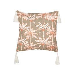 Beliani Dekokissen MELOBESIA in Beige/Wei&szlig;/Rosa - (W) 45 x (H) 10 x (L) 45 cm | Gr.: onesize