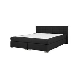 Beliani Doppelbett ADMIRAL in Schwarz/Silber - (W) 190 x (H) 90 x (L) 210 cm | Gr.: onesize