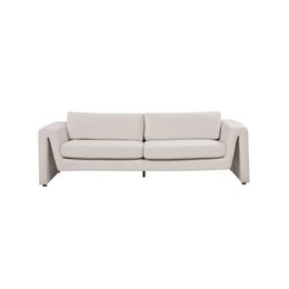 Beliani 3-Sitzer Sofa MAUNU in Beige/Schwarz - (W) 237 x (H) 76 x (L) 83 cm | Gr.: onesize