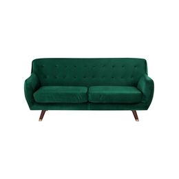 Beliani 3-Sitzer Sofa BODO in Gr&uuml;n/Gold/Braun - (W) 188 x (H) 84 x (L) 85 cm | Gr.: onesize