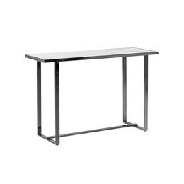 Beliani Konsolentisch PLANO in Wei&szlig;/Silber - (W) 120 x (H) 77 x (L) 40 cm | Gr.: onesize
