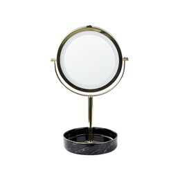 Beliani Kosmetikspiegel SAVOIE in Gold/Wei&szlig; - (W) 20 x (H) 34 x (L) 15 cm | Gr.: onesize