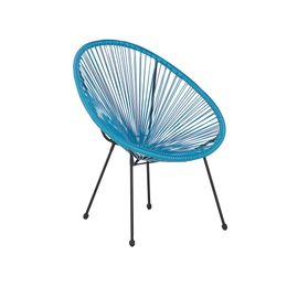 Beliani Cocktailsessel ACAPULCO II in Blau/Schwarz - (W) 70 x (H) 87 x (L) 90 cm | Gr.: onesize