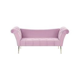 Beliani Chaiselongue NANTILLY in Violett - (W) 175 x (H) 76 x (L) 70 cm | Gr.: onesize