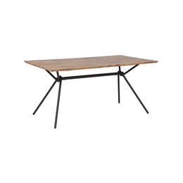 Beliani Esszimmertisch AMSTERDAM in Braun/Schwarz - (W) 90 x (H) 75 x (L) 160 cm | Gr.: onesize