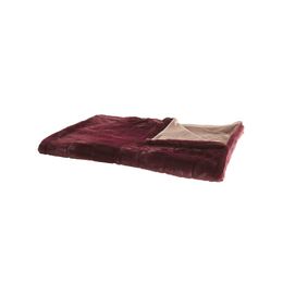 Beliani Kuscheldecke TANTAN in Rot/Beige - (W) 180 x (H) 2 x (L) 220 cm | Gr.: onesize