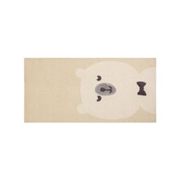 Beliani Kinderteppich SIMAU in Beige/Schwarz/Grau - (W) 80 x (L) 150 cm | Gr.: onesize