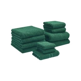 Beliani 11er-Set Handtuch ATAI in Gr&uuml;n | Gr.: onesize