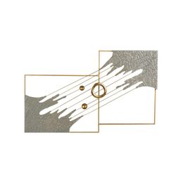 Beliani Wandobjekt SKERRIES in Grau/Gold - (W) 80 x (H) 45 x (L) 4 cm | Gr.: onesize