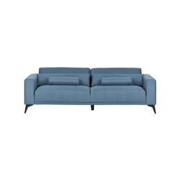 Beliani 3-Sitzer Sofa ANGE in Blau/Schwarz - (W) 214 x (H) 68 x (L) 84 cm | Gr.: onesize
