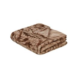 Beliani Kuscheldecke BAKIRA in Braun - (W) 200 x (H) 1.5 x (L) 220 cm | Gr.: onesize