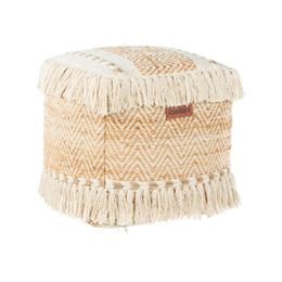 Beliani Pouf ALUPOLA in Beige - (W) 40 x (H) 40 x (L) 40 cm | Gr.: onesize