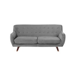Beliani 3-Sitzer Sofa BODO in Grau/Gold/Braun - (W) 188 x (H) 84 x (L) 85 cm | Gr.: onesize