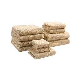 Beliani 11er-Set Handtuch ATAI in Beige | Gr.: onesize